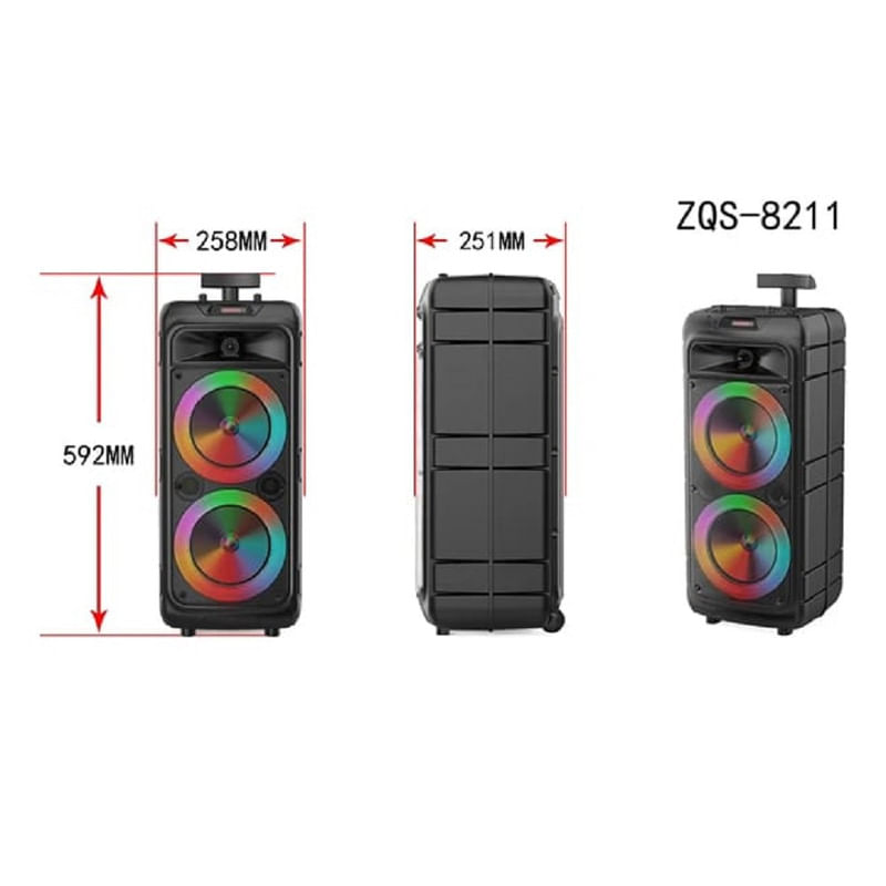 ZQS8211 parlante, sonido de Karaoke de fiesta portátil, altavoces inalámbricos Bluetooth - Shopstar