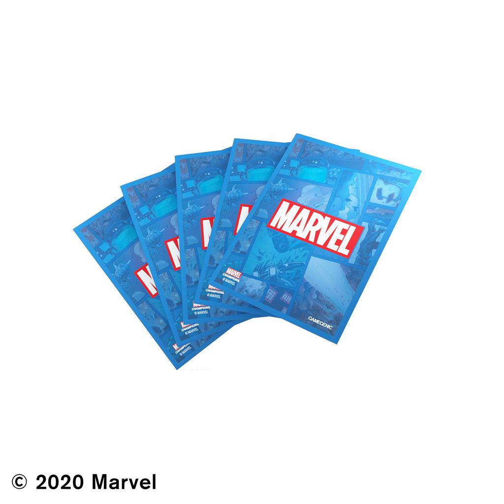 MARVEL CHAMPIONS ART SLEEVES - MARVEL BLUE x 50 unidades - Shopstar