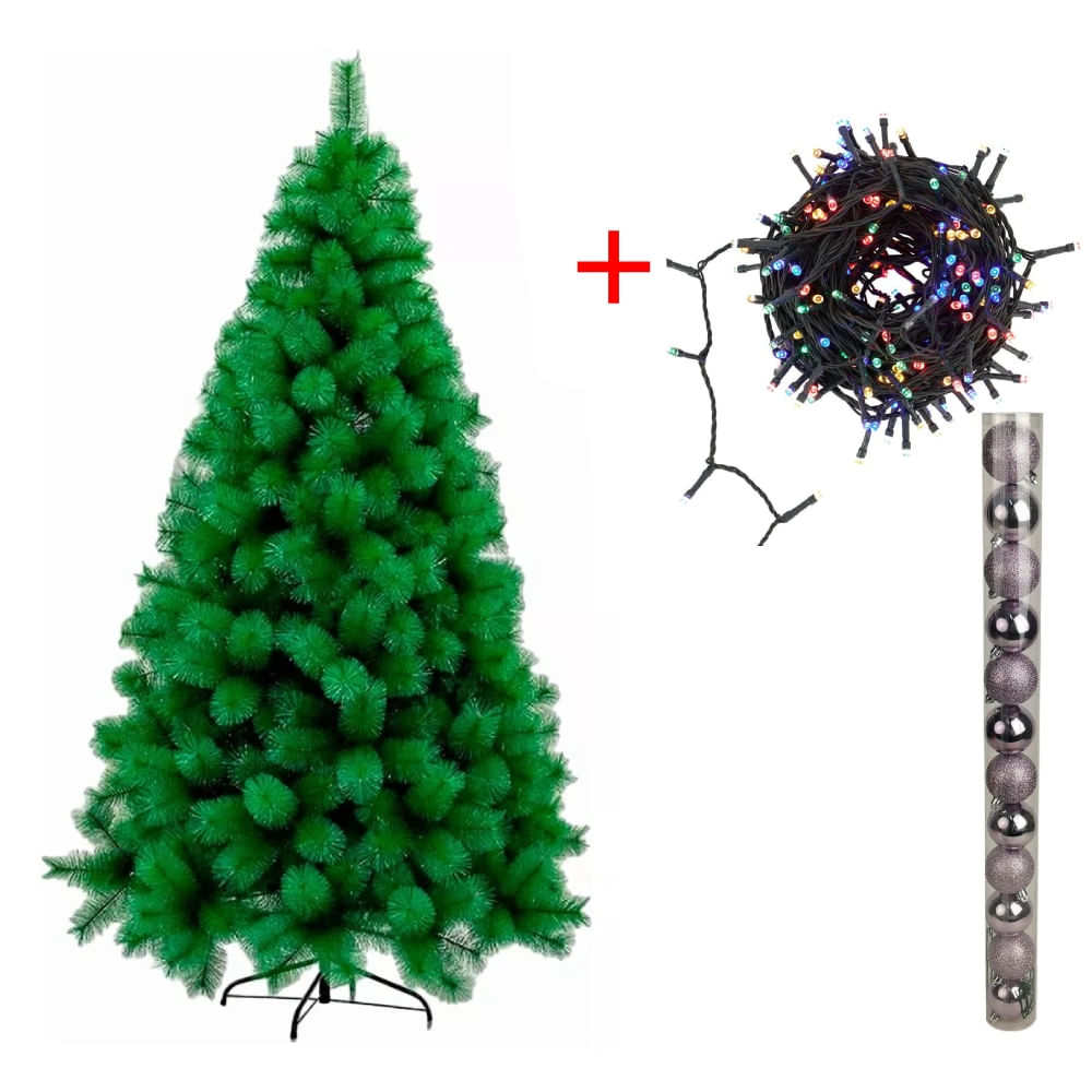 ARBOL PINO NAVIDEÑO VERDE COPOSO RAMA POR RAMA 240 CM (MUNDO ...