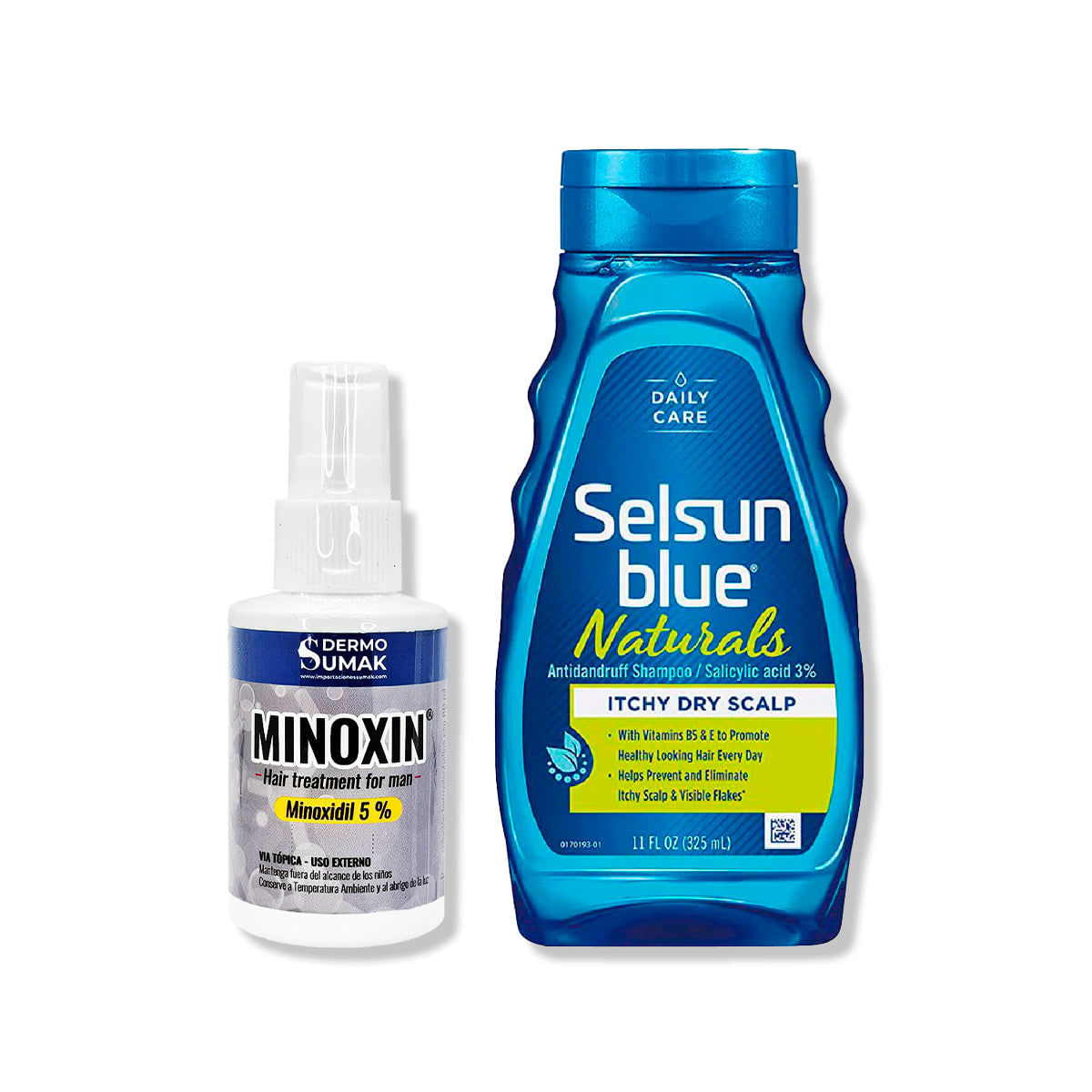 LOCIÓN MINOXIN 60ML + SHAMPOO ANTICASPA A. SALICILICO 3% - Shopstar