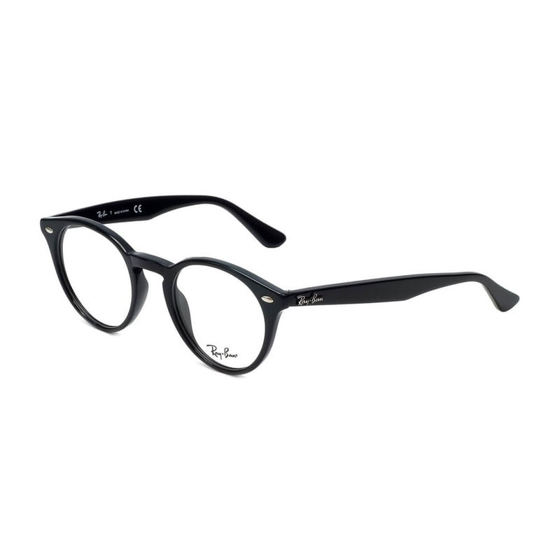 LENTES DE MEDIDA OFTÁLMICO MONTURA RAY BAN RB2180V 2000 ROUND BLACK ...