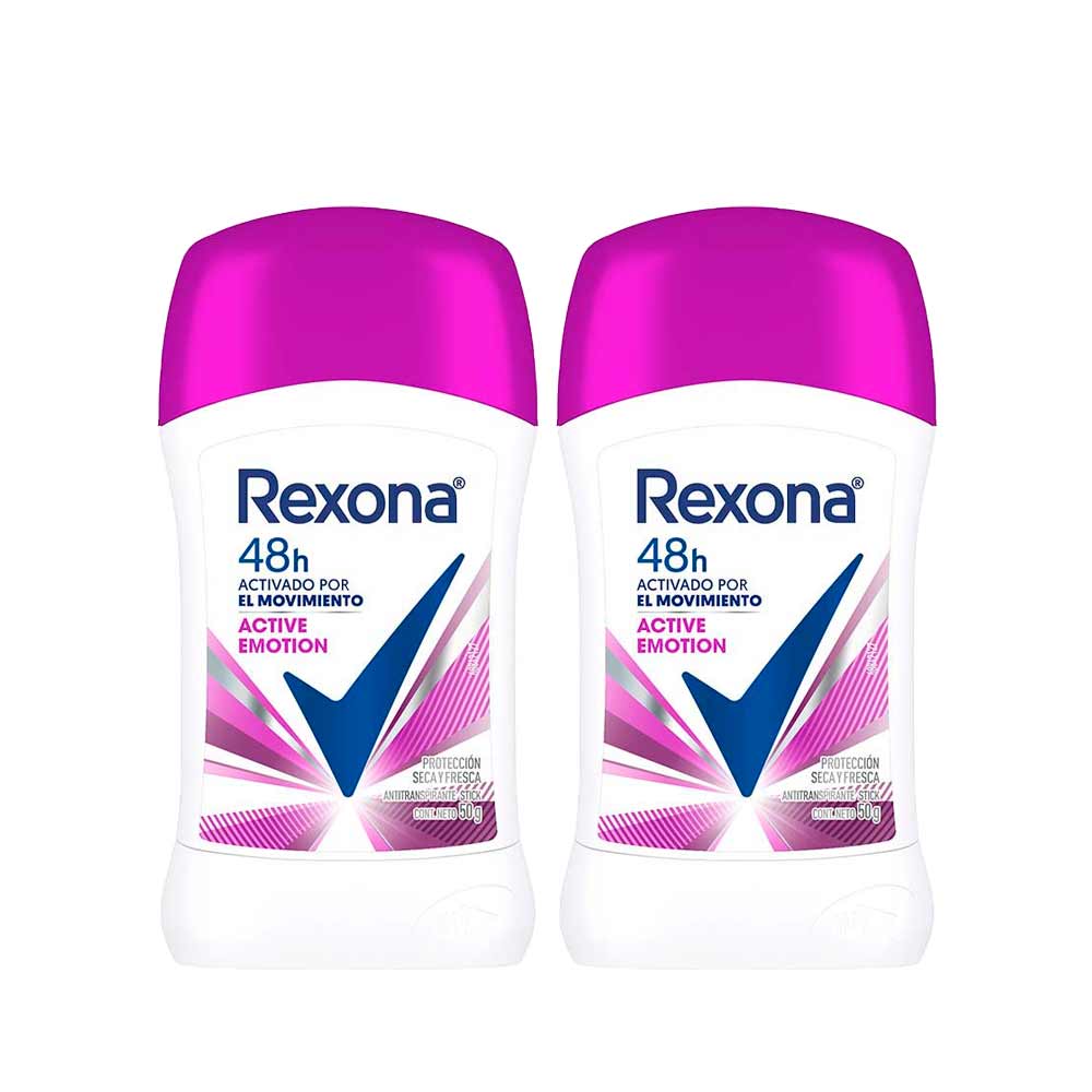 Pack Desodorante para mujer en Barra para Mujer REXONA Active Emotion ...