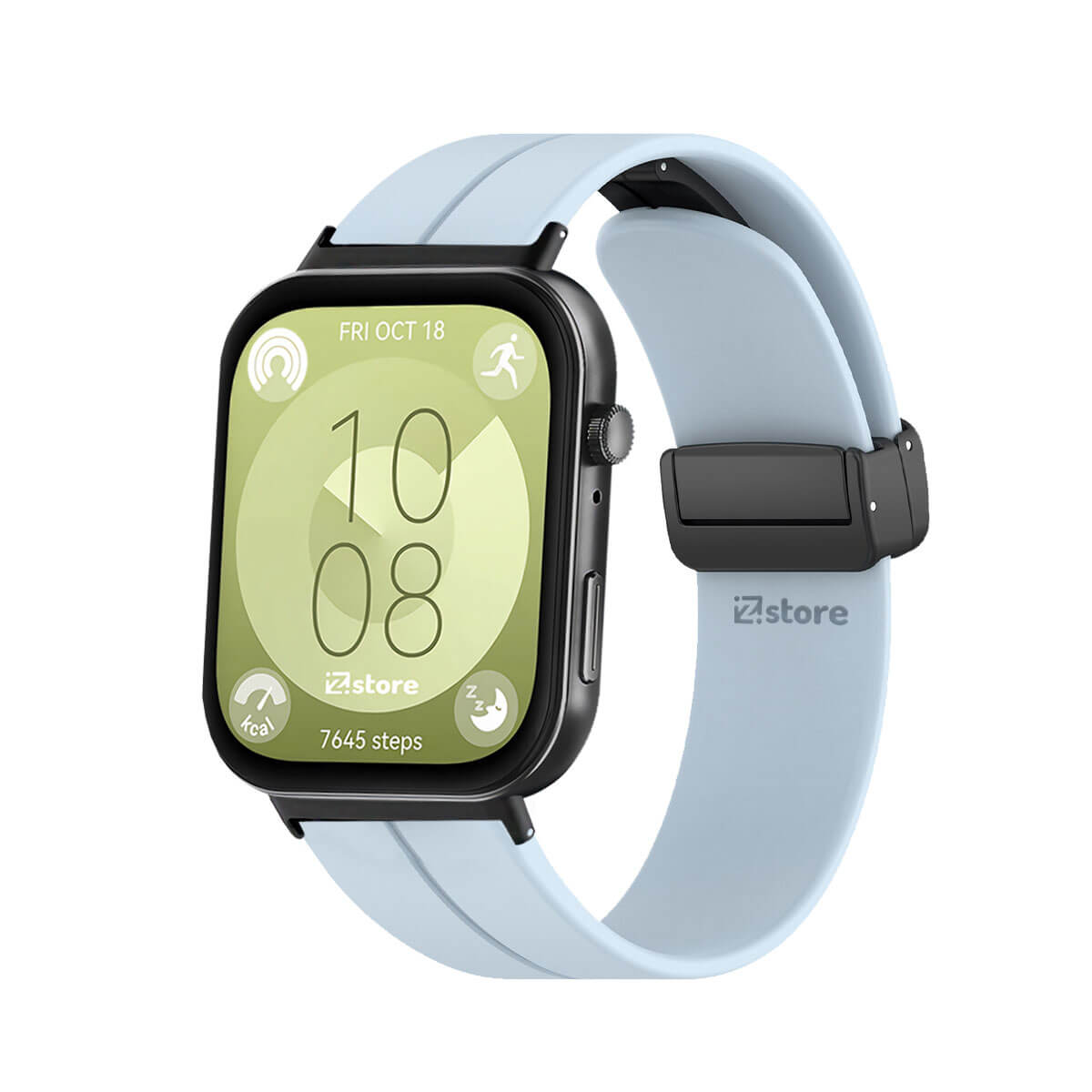 Correa-Para-Huawei-Watch-Fit-3-Broche-Magnetico-Black-Celeste - Shopstar