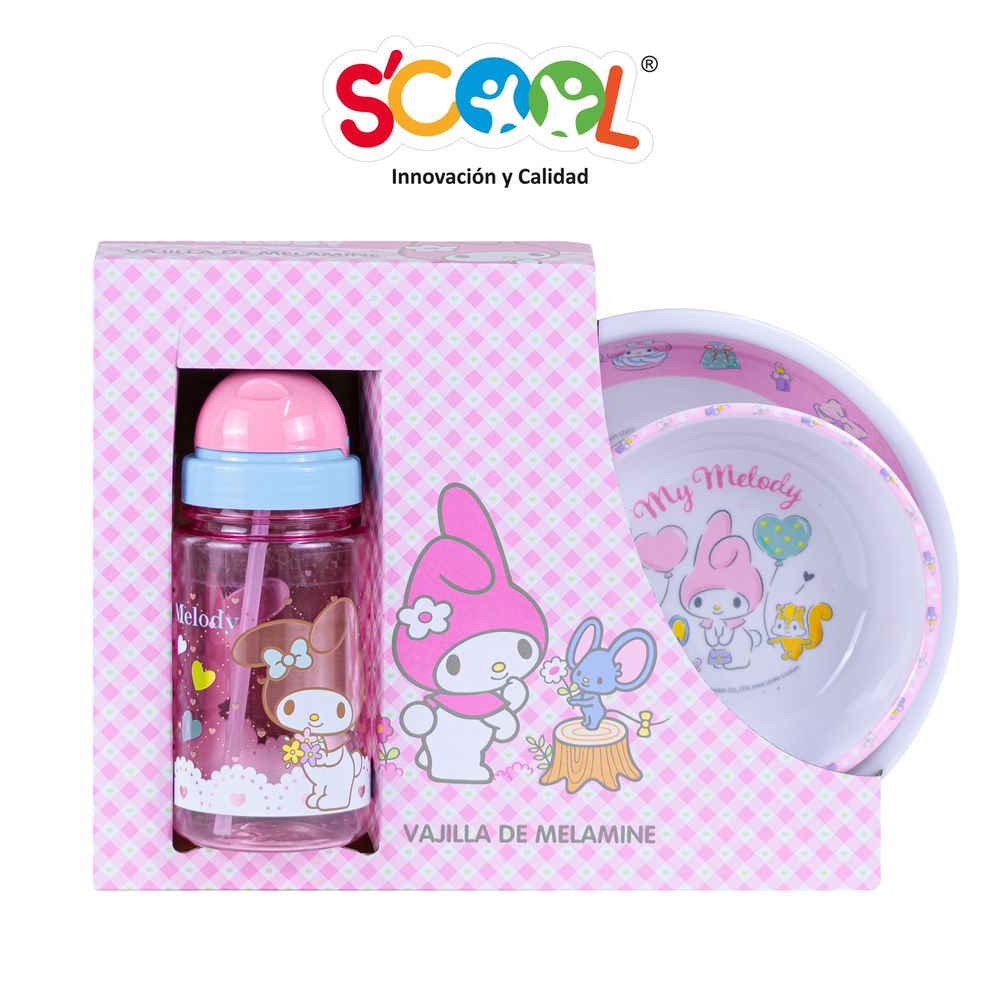 Set Melamine 3 Piezas Con Bot Pp My Melody - Shopstar