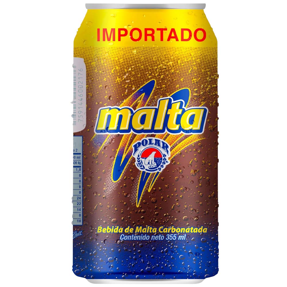 Bebida Carbonatada MALTA POLAR Lata 355ml - Shopstar