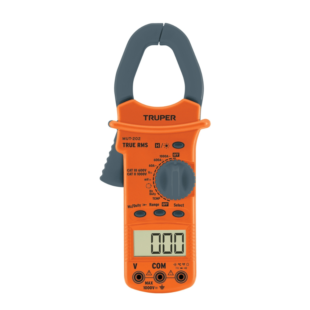 MULTIMETRO MULTITESTER DIGITAL GANCHO PINZA TRUPER MUT-202 - Shopstar