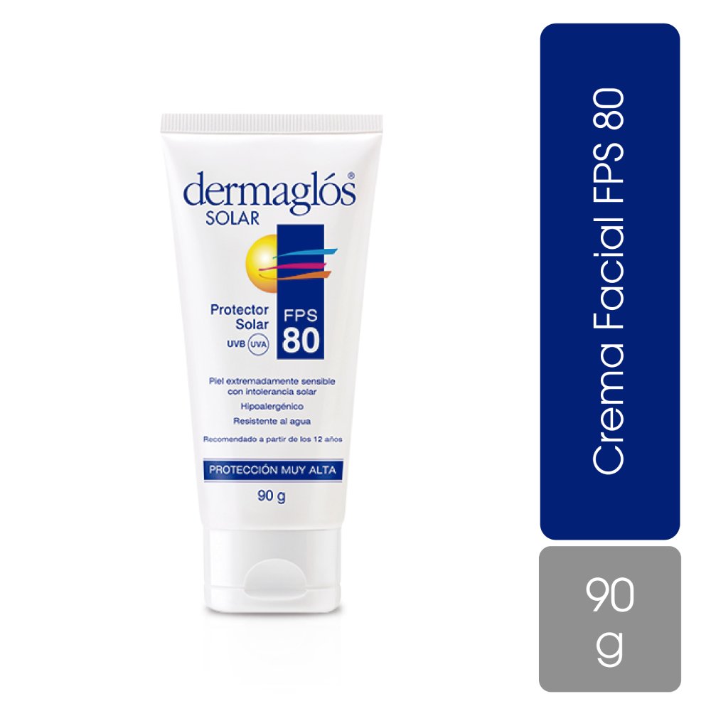 Protector Solar FPS 80 Dermaglos Solar - Tubo 90 G - Shopstar