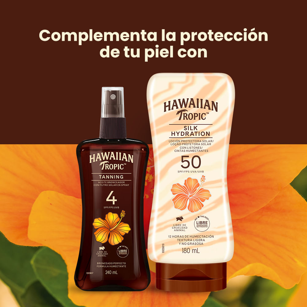 Bronceador HAWAIIAN TROPIC SPR SPF4 Frasco 240ml - Shopstar