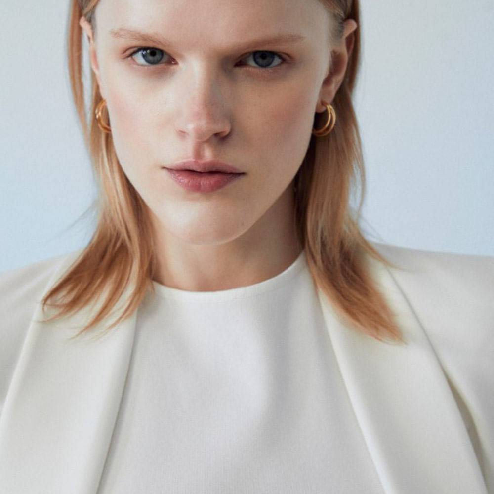 Blazer Smoking Blanco Sfera Mujer Blanco - Shopstar