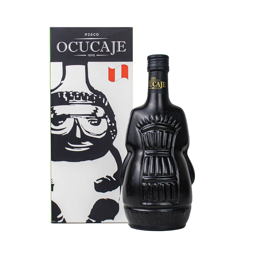 Pisco Ocucaje Huaco Negro Puro Quebranta 750 Ml - Shopstar