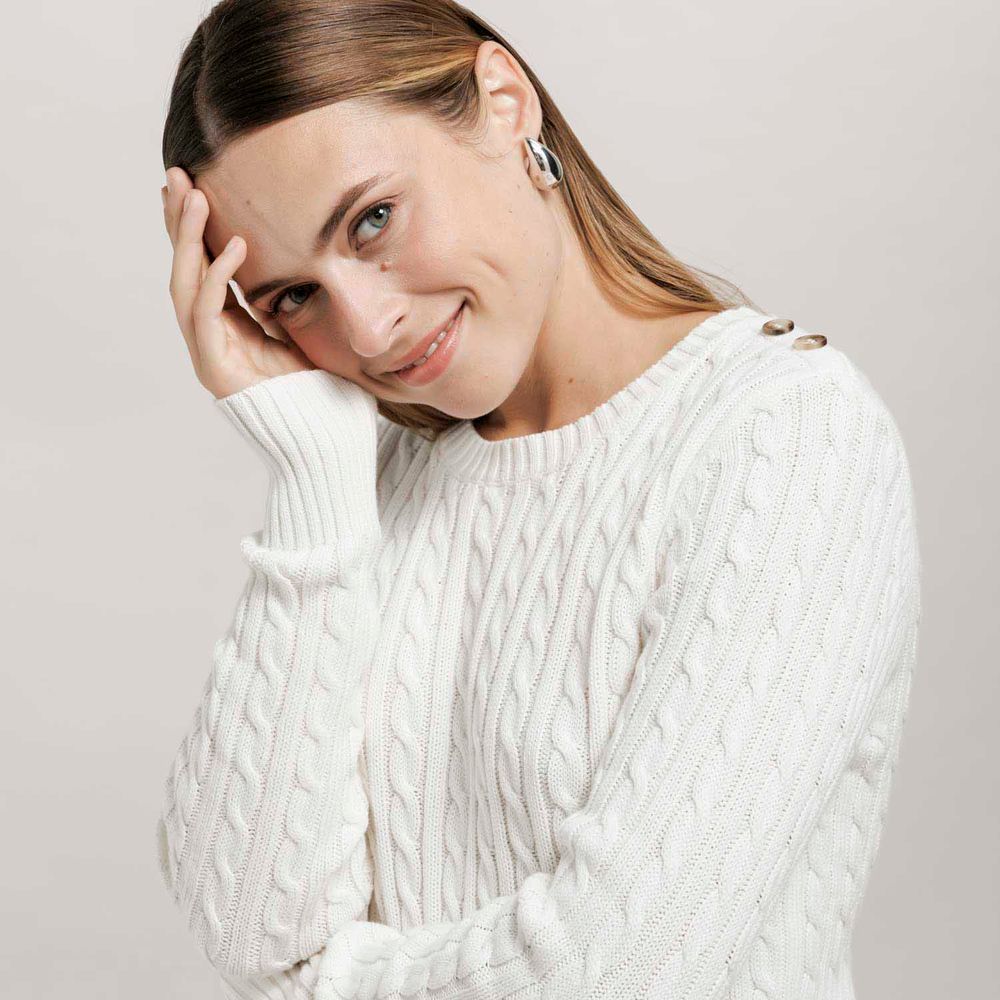 Chompa Mujer Trenza Manga Larga Amc - Shopstar