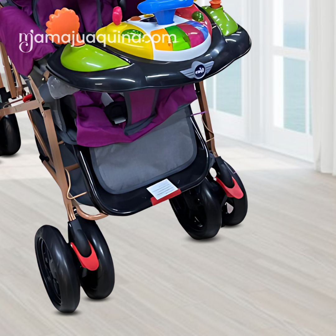 Coche Cuna «SHABERT GOLD» Morado - Shopstar