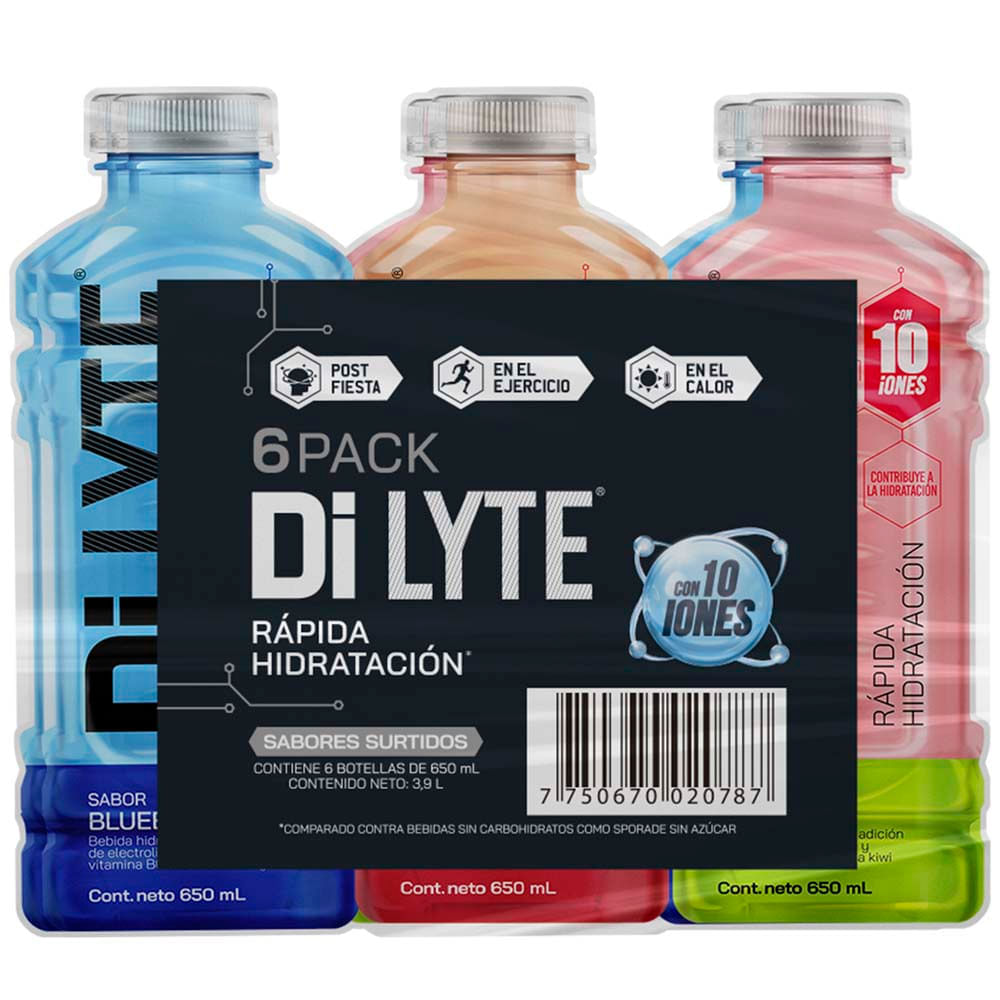Bebida Rehidratante DILYTE Botella 650ml Paquete 6un - Shopstar