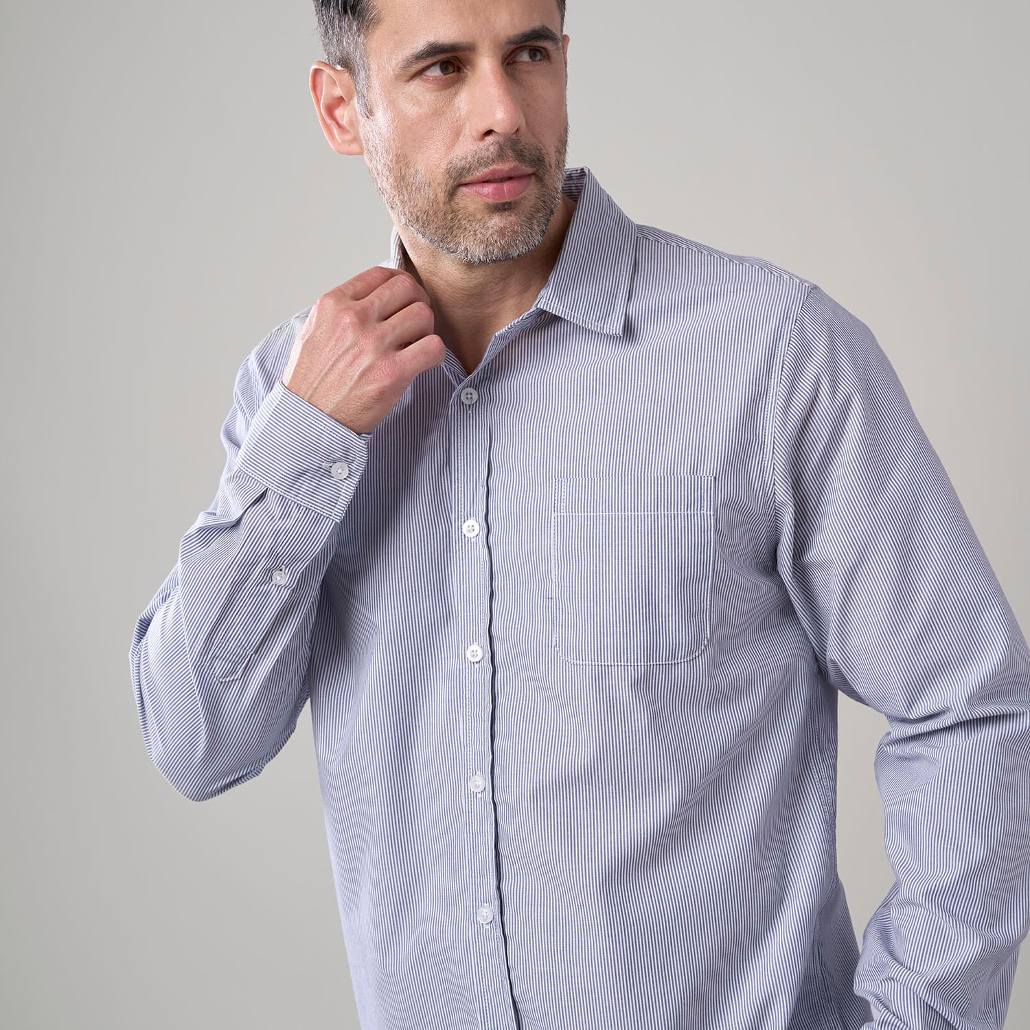 Camisa Hombre Madison Rayas Manga Larga - Shopstar