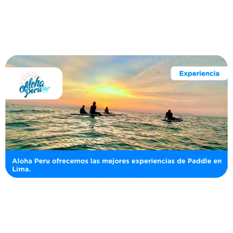 GIFTEALO Gift Card Aloha Peru Paddle S/105- 17377 - Shopstar