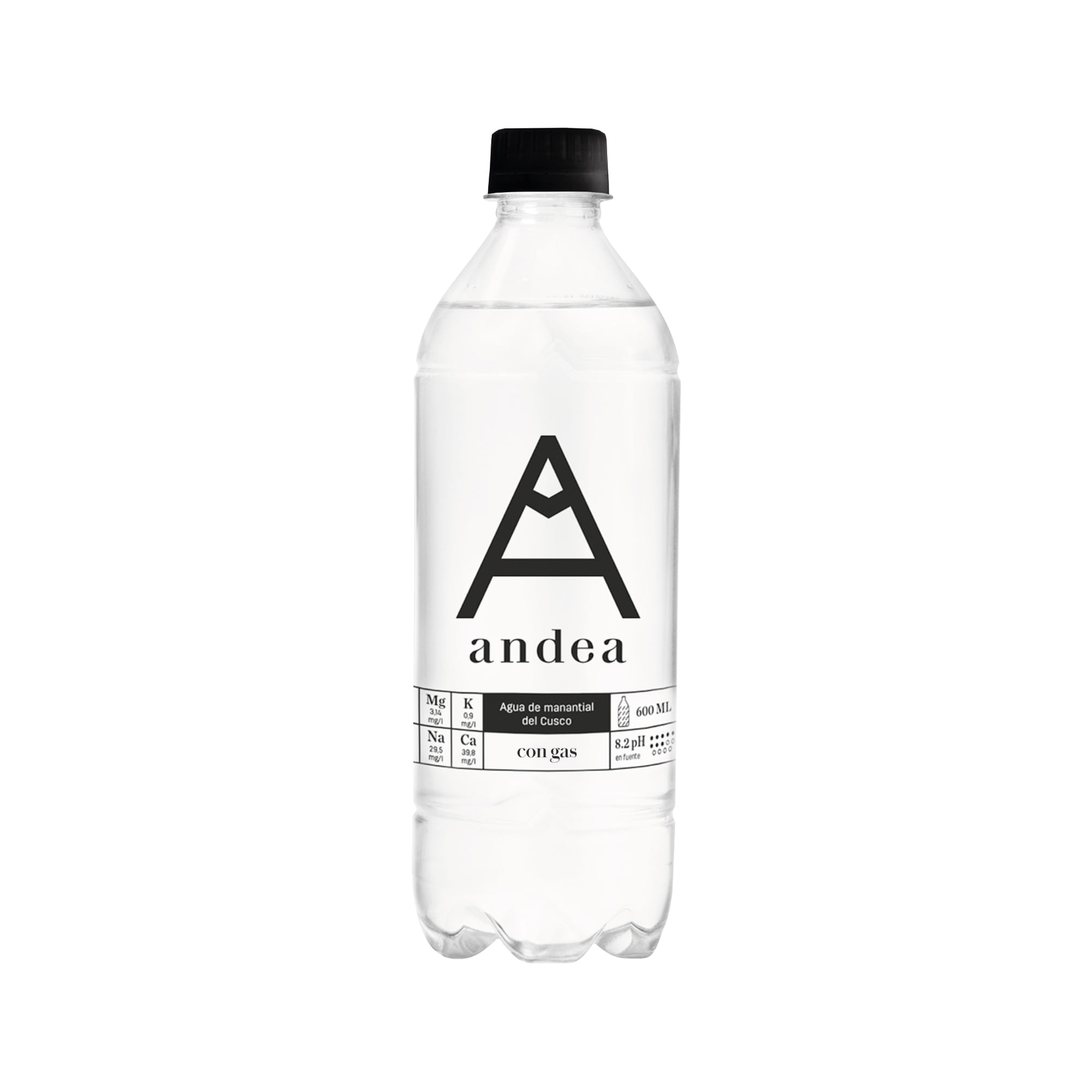 Agua con Gas ANDEA de Manantial Botella 600ml - Shopstar