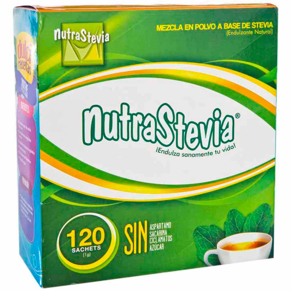Endulzante Natural NUTRA STEVIA en Polvo Caja 120 Sobres - Shopstar