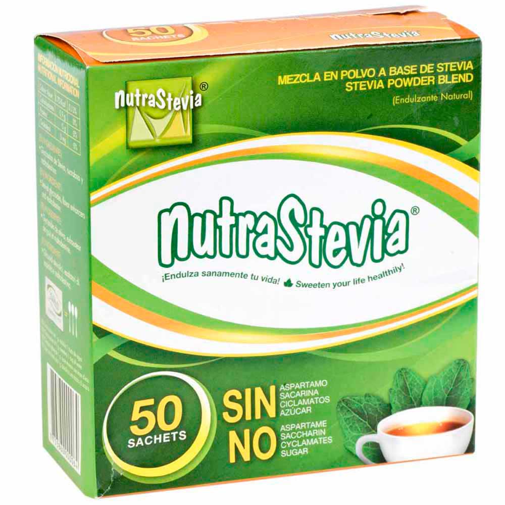 Endulzante Natural NUTRA STEVIA en Polvo Caja 50 Sobres - Shopstar