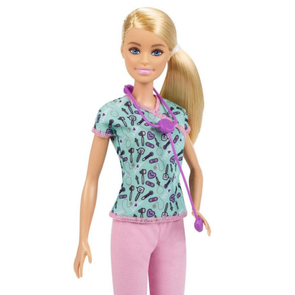 Muñeca Barbie Profesiones Doctora Scrub Verde Gnb31 - Shopstar