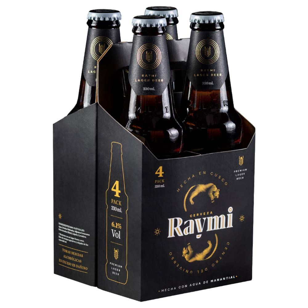 Cerveza RAYMI Botella 330ml Paquete 4un - Shopstar