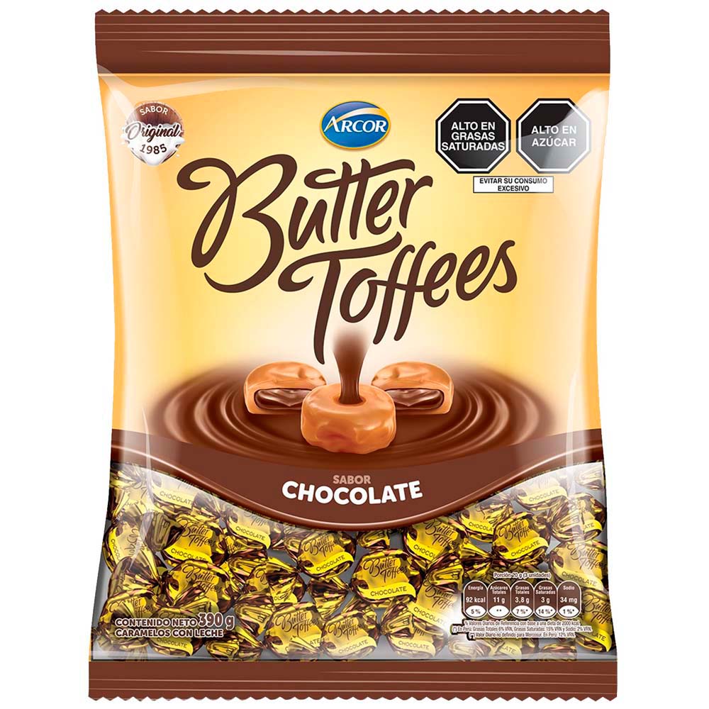 Butter Toffes de Chocolate ARCOR Bolsa 390g - Shopstar