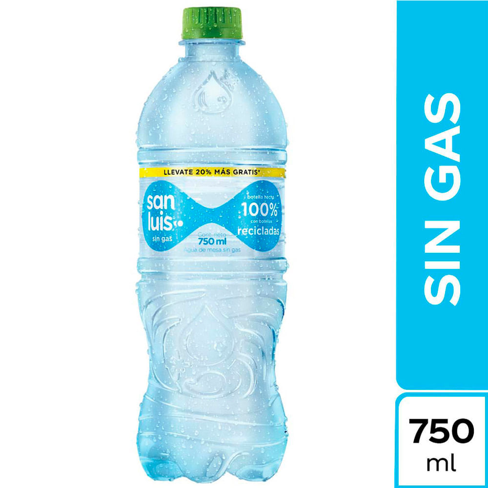 Agua SAN LUIS sin Gas Botella 750ml - Shopstar