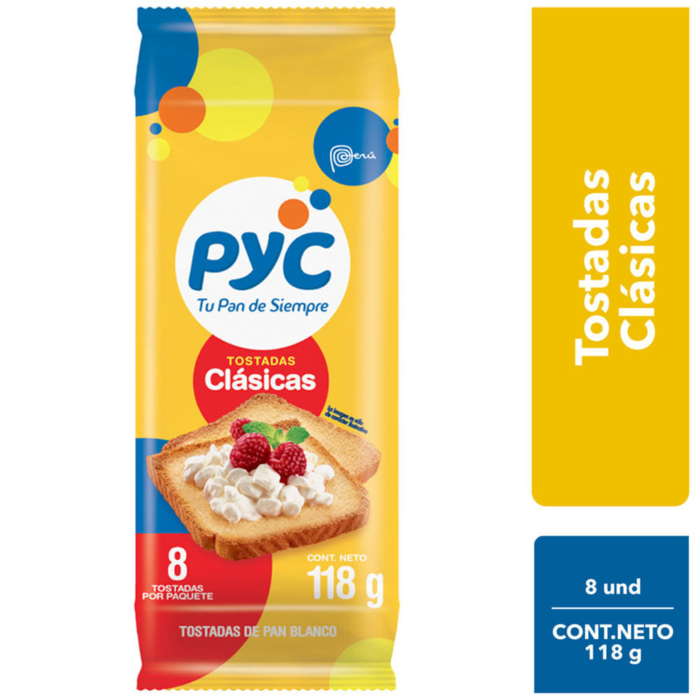 Tostadas PYC Clásicas Paquete 118g - Shopstar