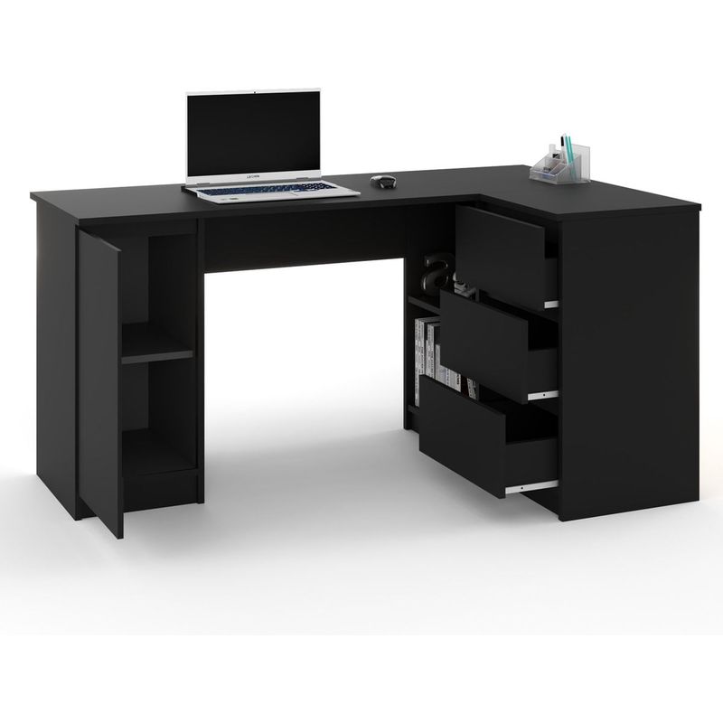 Escritorio en L Gerencial Negro 150cm - Shopstar